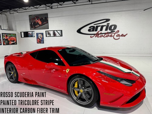 2014 Ferrari 458 Speciale Rosso Scuderia paint, painted tricolore, | eBay