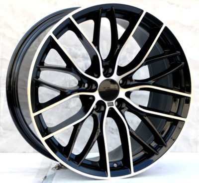 20x8.5/9.5 5x120 M3 STYLE BLACK MACHINED FACE STAGGERED RIMS WHEELS FIT ...