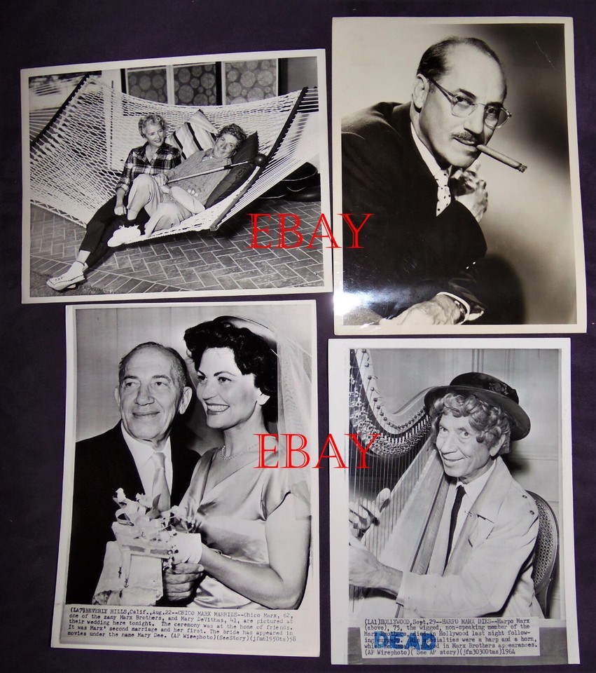 Marx Brothers vintage original press photo archive Lot RARE Groucho ...