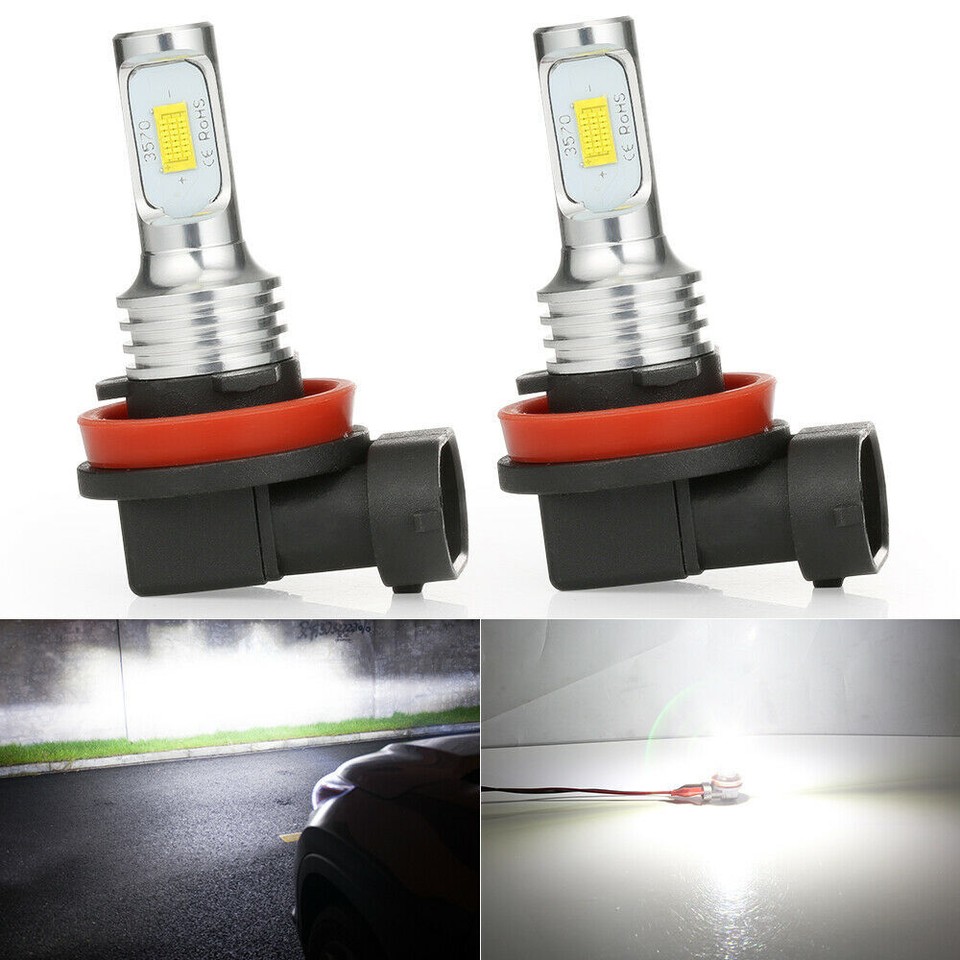 H11 LED Headlight Bulbs Kit High Low Beam Lamp Super Bright 6500K White ...