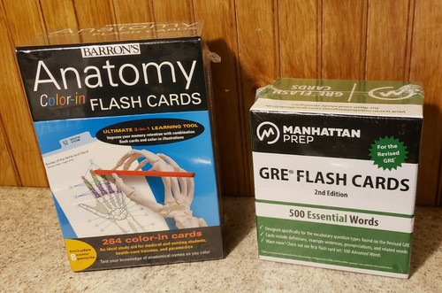 Flash Cards Lot - Barron's Anatomy & Manhattan Prep GRE 500 Essential ...