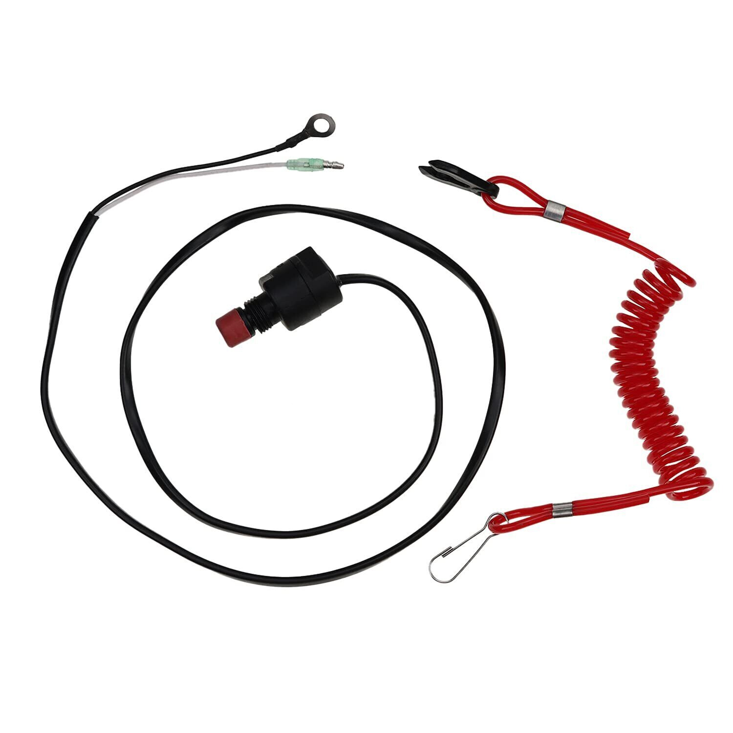 Yamaha Outboard 15 25 30 40 HP Kill Stop Switch Safety Tether Lanyard ...