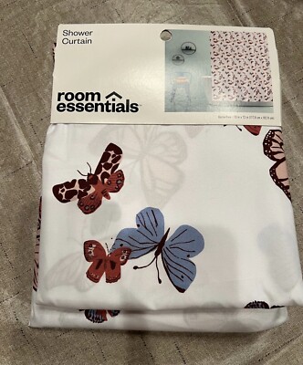 Room Essentials Shower Curtain- Butterfly! 70"x72" | eBay