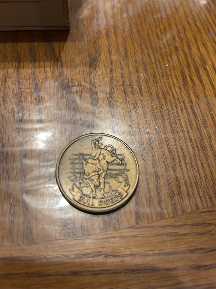 Texas Rodeo Cowboys Bull Rider Bronze Token | eBay