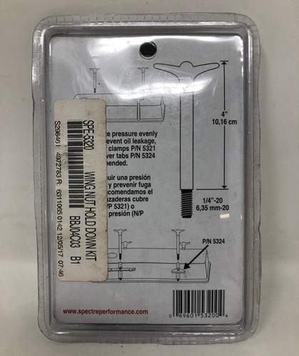 5320 Spectre Performance Chrome Y-Wing Valve Cover Hold Downs - Pack of ...