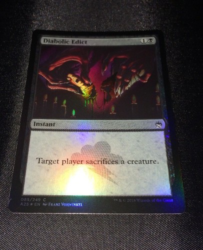 Foil Diabolic Edict - Masters 25 - Common - MTG | eBay