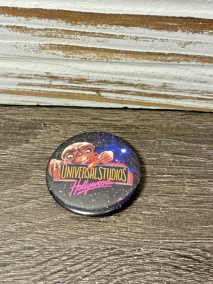 Universal Studios Hollywood ET Adventure Promo Button Pin Pinback Open ...
