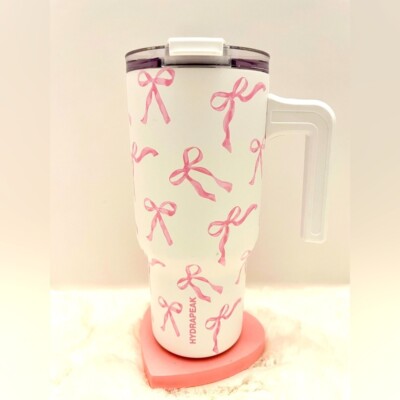 HYDRAPEAK Pink Bow 25oz Voyager Stainless Steel Tumbler COQUETTE New | eBay