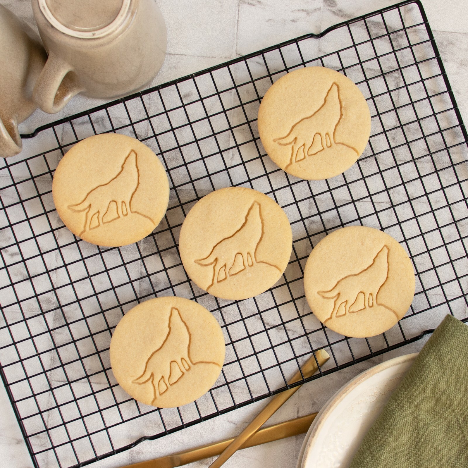 Howling Wolf cookie cutter | wolves howl pack alpha animal biscuit full ...