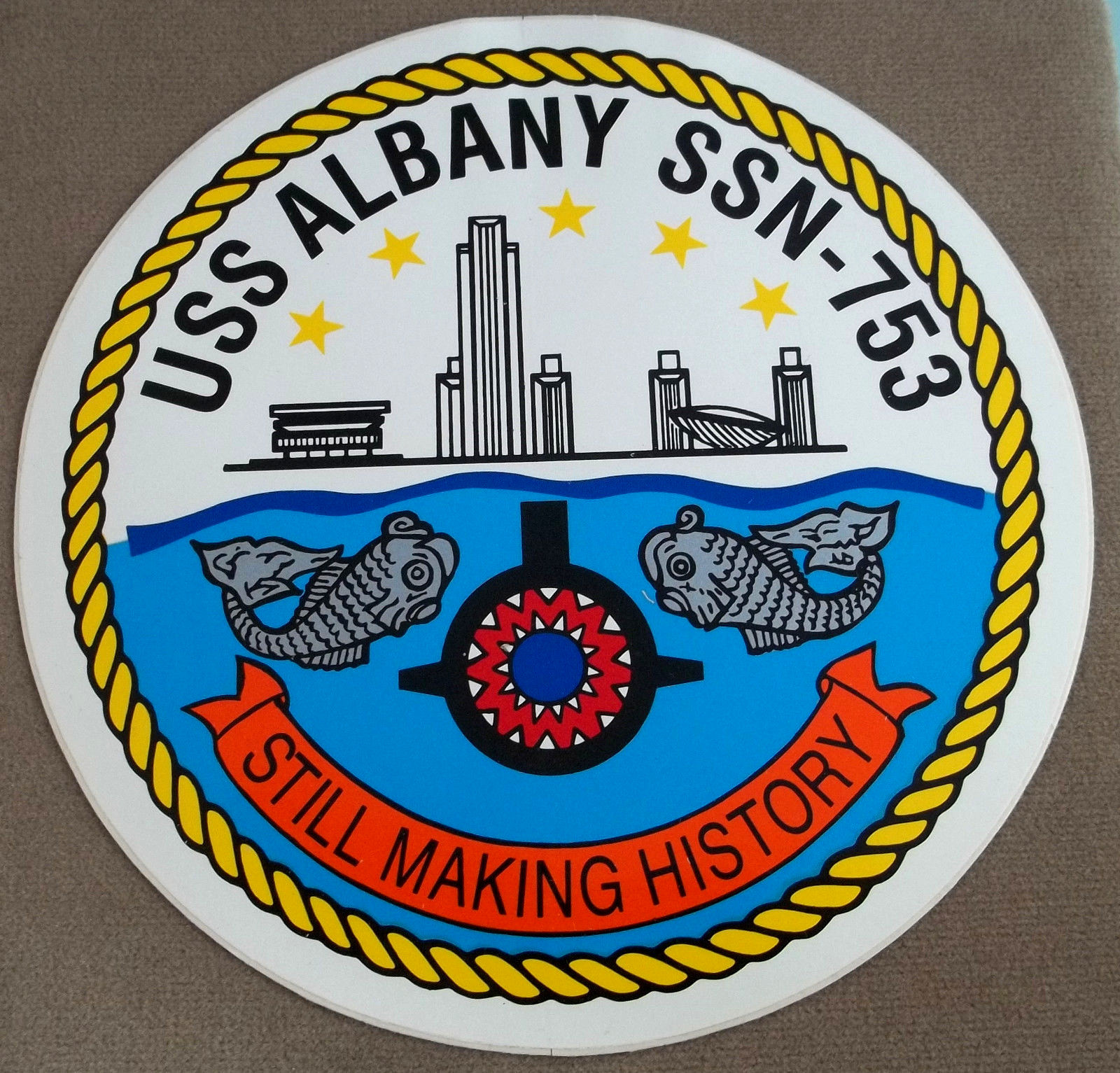 US Navy Decal - Sticker - USS Albany SSN 753 | eBay