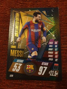 Lionel Messi, Gold Limited Edition, Topps Match Attax 2020/21 Trading ...