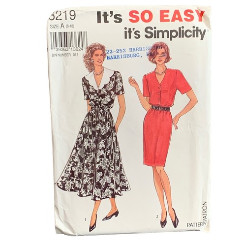 Simplicity "It's So Easy" Dress Pattern #8219 Size 6-18 | eBay