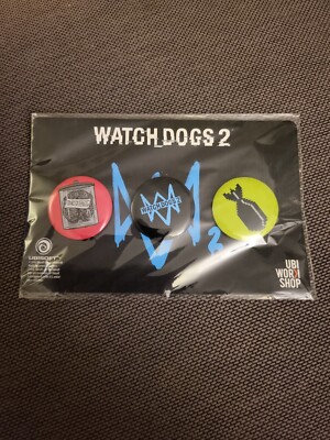 Watch Dogs 2 Pins Collectible Buttons Game Logo Ubisoft Exclusive Promo ...