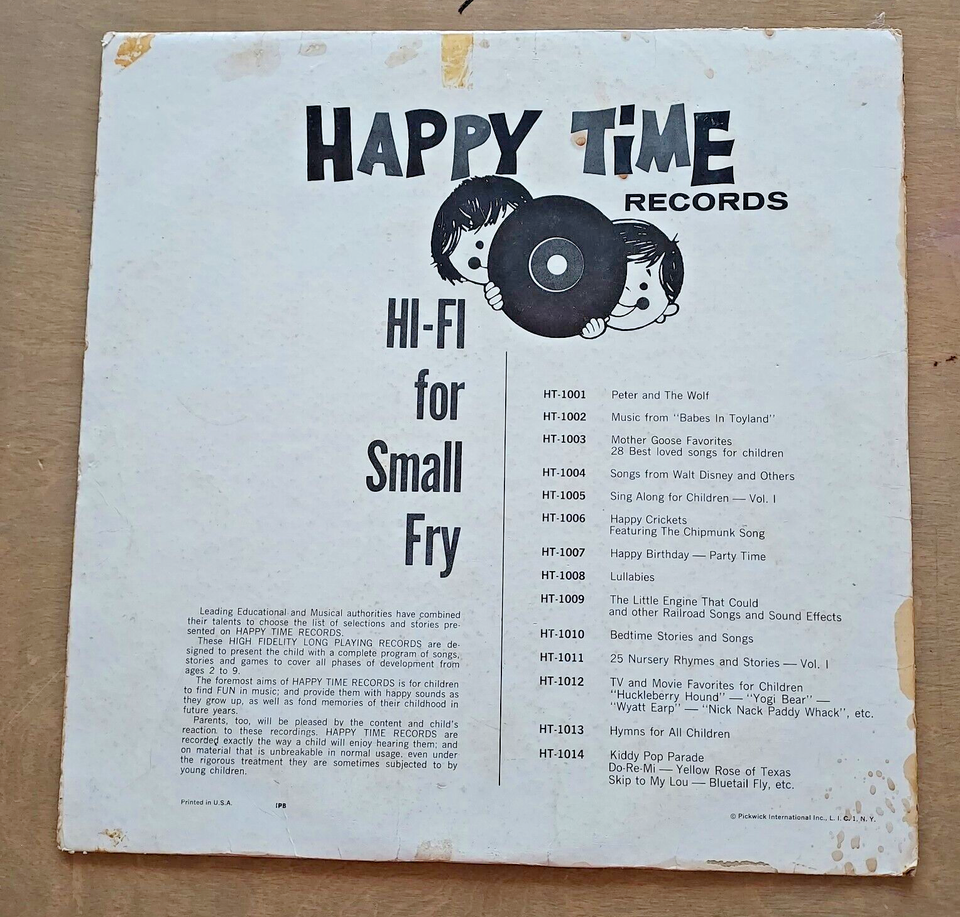 Rare Walt Disney Davy Crockett Record / Album / Happy Time HT-1022 ...