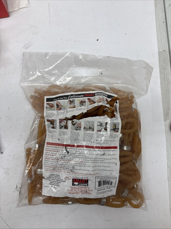 Callicrate No Bull Castrating Bands 100 Count ES10 Cattle Livestock ...