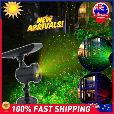 Waterproof Solar Laser Light LED Projector Red&Green Star Outdoor ...