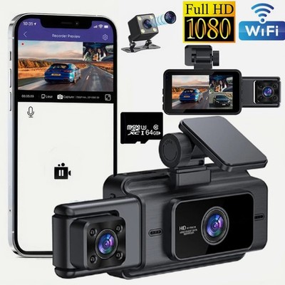 Black Box Dash Cam 4K Front and Rear Back Up Camera Built-In WiFi ...
