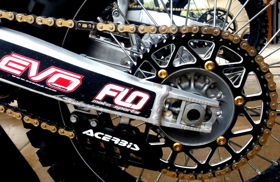 Honda CR125 CRF250R FLO Motocross Chain Black Sprocket Combo Kit 50/13T ...