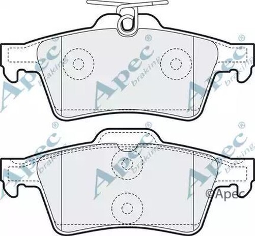 PAD1448 APEC Rear Brake Pad Set Replaces 425405,1233679,1324300,1360254 ...