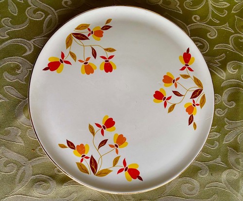 Vintage HALL Jewel Tea Autumn Leaf 9 1/2” Round Cake Plate / Platter | eBay