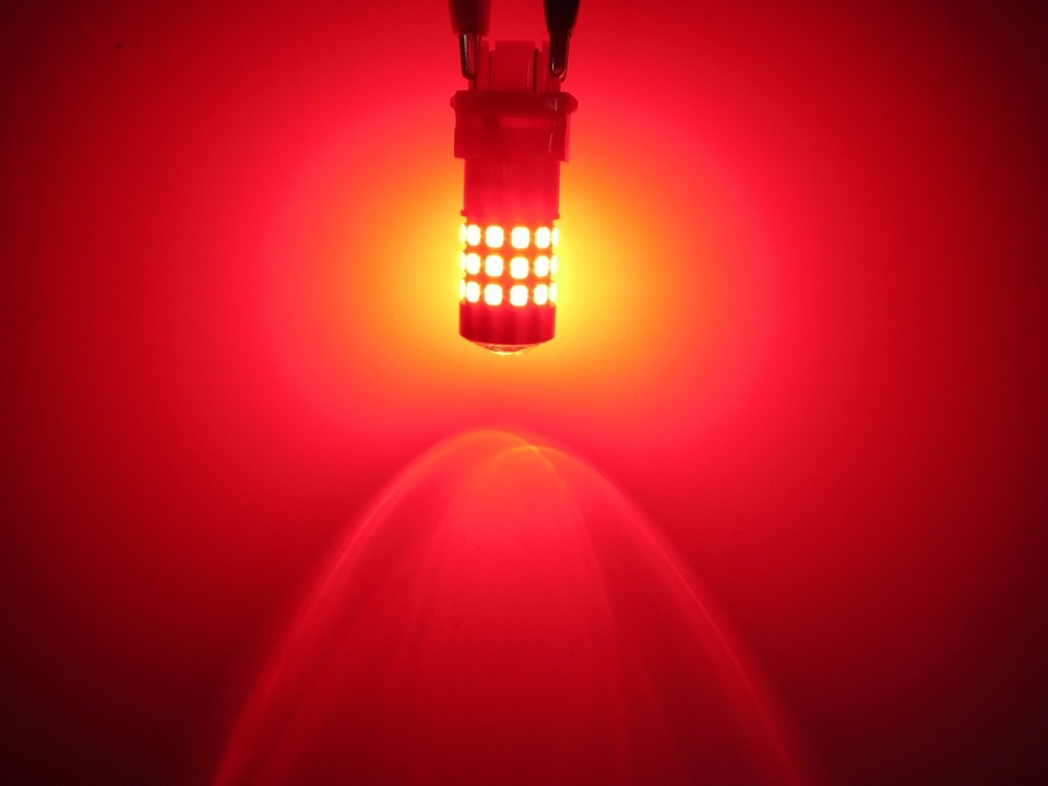 Alla Lighting Brake Tail Light 3157K 4157K Pure Red LED Bulb Lamp for ...