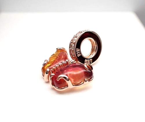 Authentic Pandora #782698C01 Pink & Yellow Murano Glass Butterfly ...