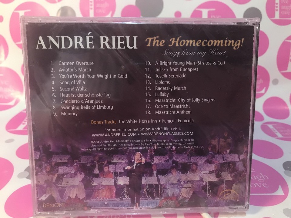 ANDRE RIEU THE HOMECOMING SONGS FROM MY HEART PBS CD ~ SEALED BRAND NEW ...
