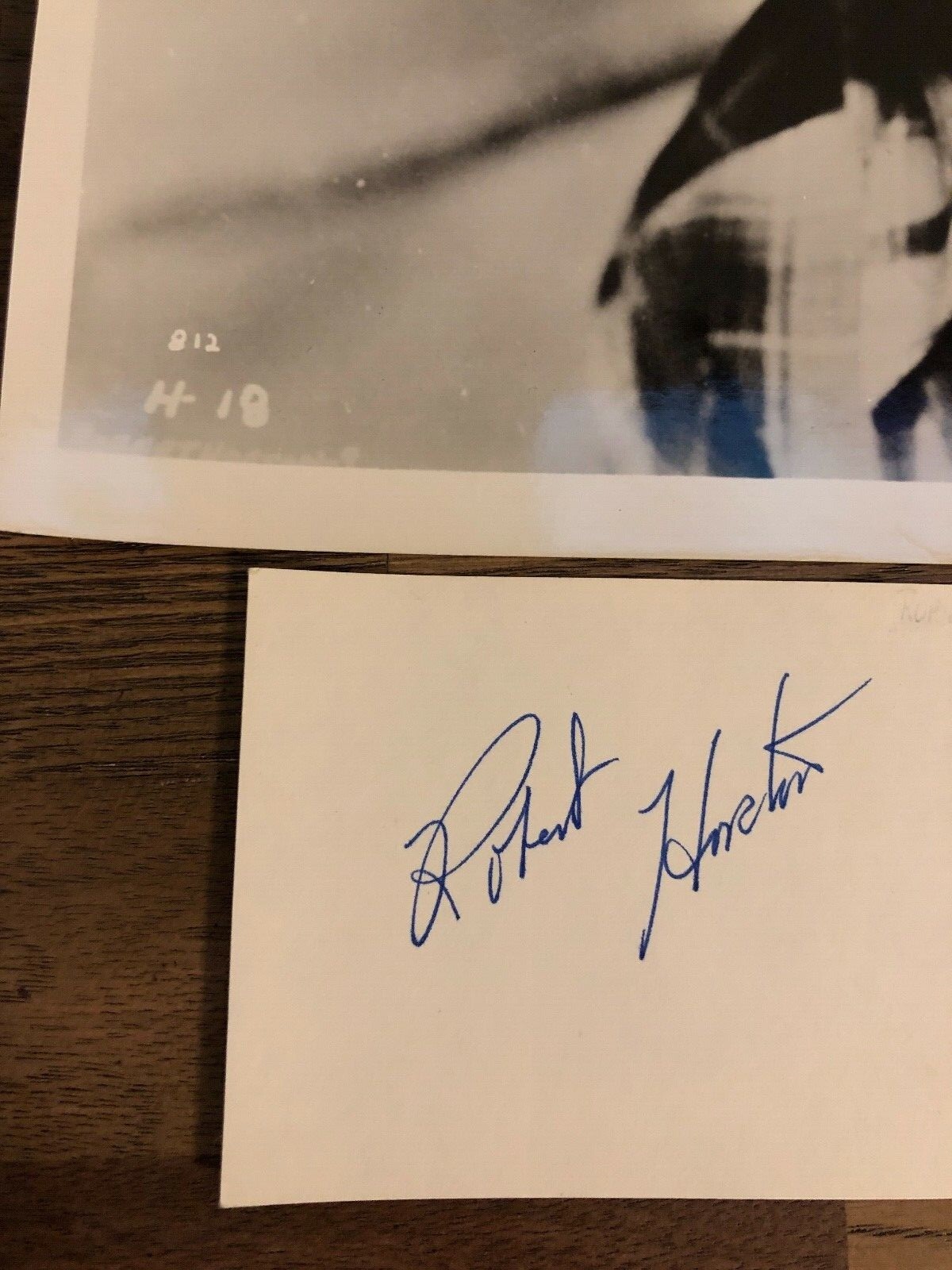 ROBERT HORTON signed card and PRESS RELEASE PHOTO Autograph GOLDEN AGE ...