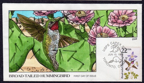 1987 CAPEX Wildlife (2289) Collins H/Colored BROAD-TAILED HUMMINGBIRD ...