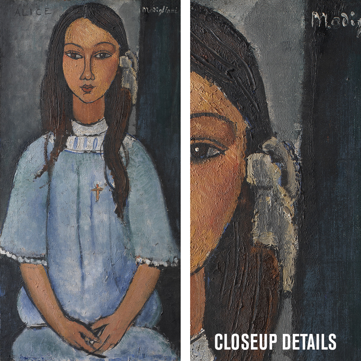 20W"x40H" ALICE by AMEDEO MODIGLIANI -ELONGATION FACES FIGURES CHOICES ...