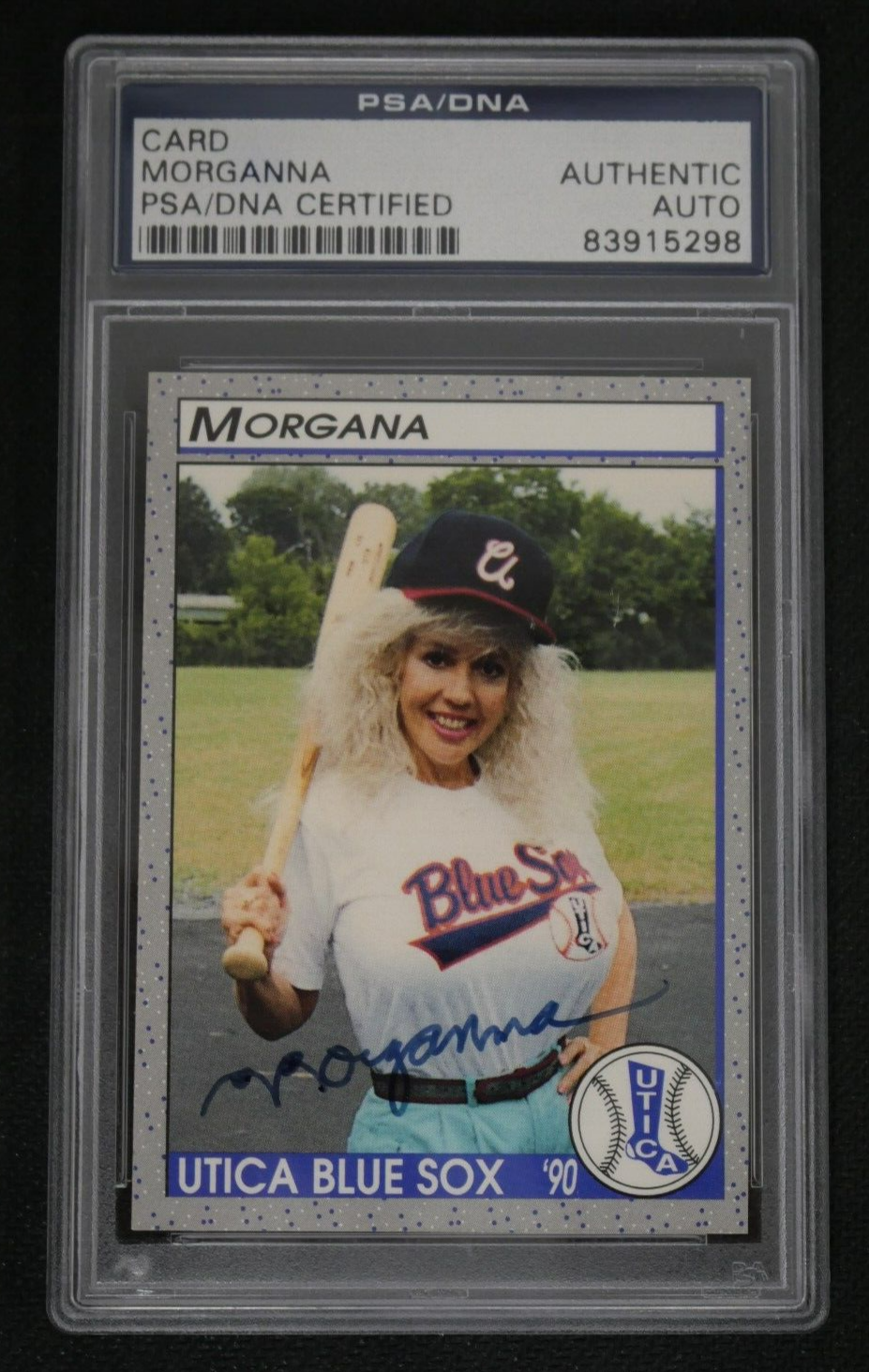 MORGANNA SIGNED 1990 UTICA BLUE SOX #27 WITH PSA COA AUTO - THE KISSING ...