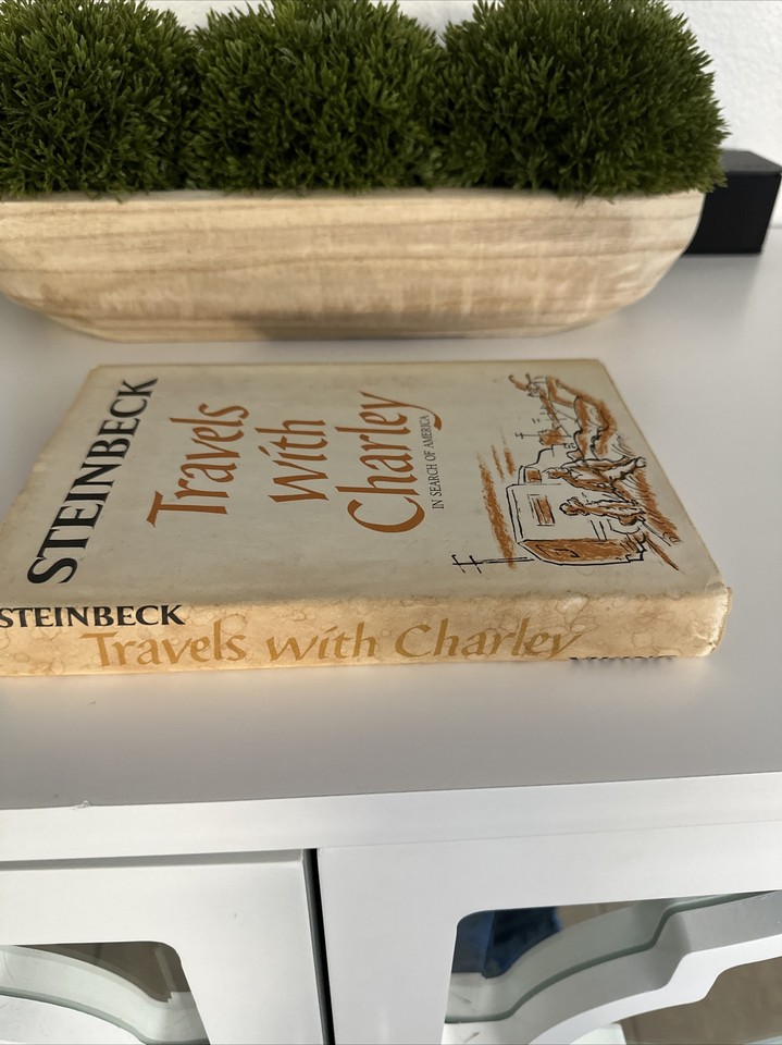 TRAVELS WITH CHARLEY by JOHN STEINBECK 1962 BCE HC w/ DJ TRAVELOGUE ...
