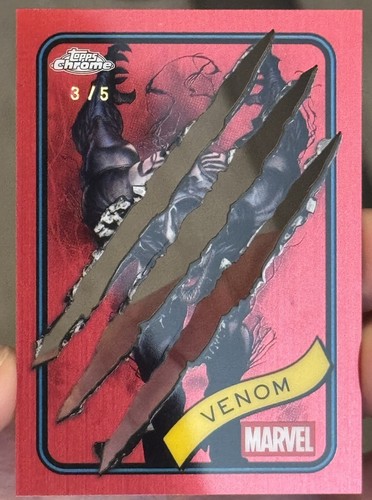 2025 Topps Chrome Marvel Venom Clawed Red Refractor 3/5 | eBay