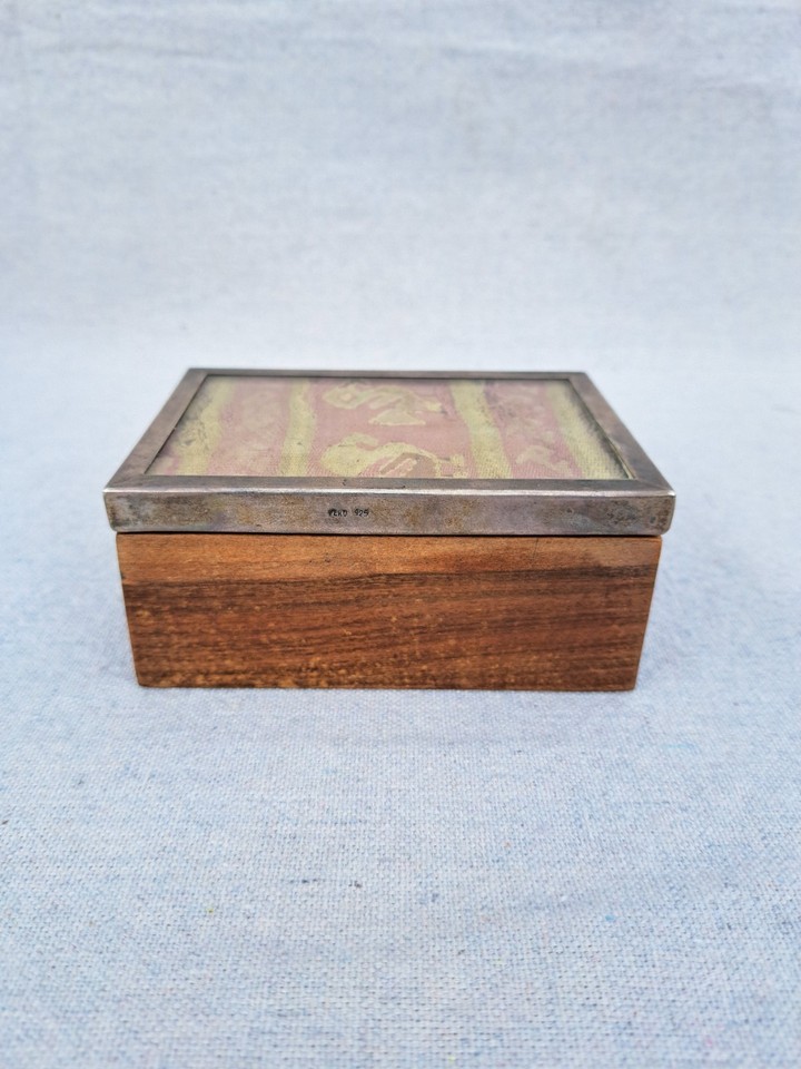 Vintage Sterling Silver Pre-Columbian Textile Wood Trinket Box Peru | eBay