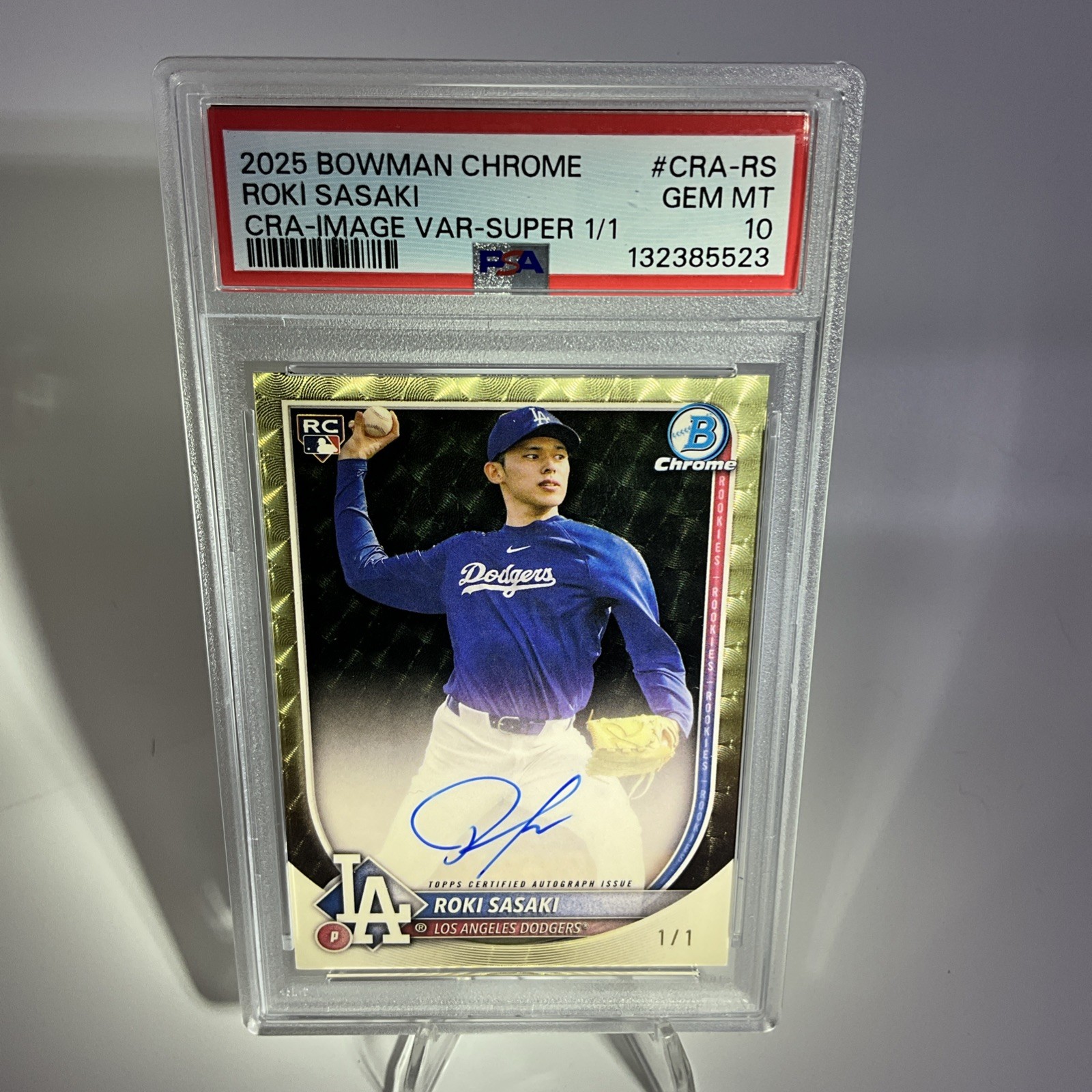 2025 Bowman Chrome Roki Sasaki Image Variation Auto Superfractor 1/1 ...