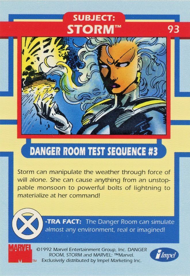 Storm 1992 Impel The Uncanny X-Men Series 1 #93 Near Mint NM Free ...
