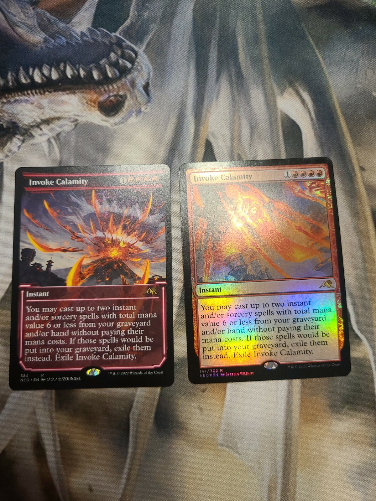 MTG 2X Invoke Calamity Kamigawa: Neon Dynasty 1 Foil and 1 Showcase, NM ...