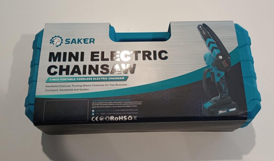 Saker Mini Chainsaw,Portable Electric Chainsaw Cordless,Handheld Chain ...
