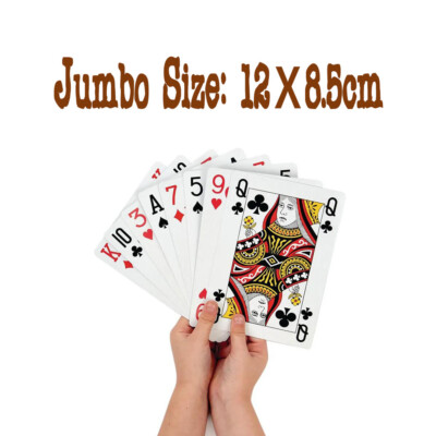 Jumbo Extra Large Giant Playing Cards Bridge Poker Whist Games Gambling ...
