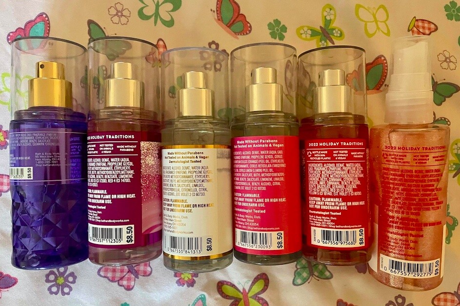 Bath And Body Works Fine Fragrance Mists Travel Size 2 5 Oz Or 3 Oz