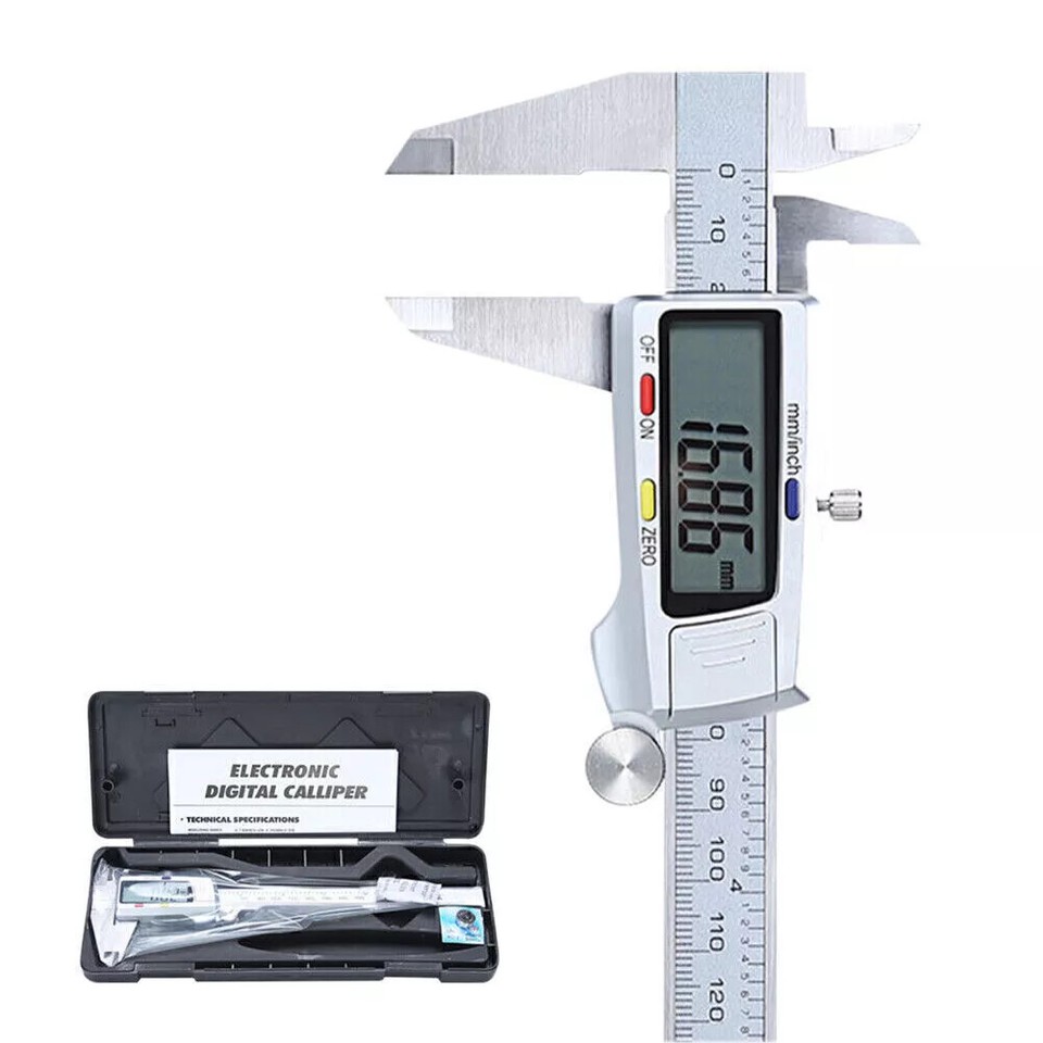 150mm LCD Digital Electronic Vernier Caliper Gauge Stainless Steel Micrometer US | eBay