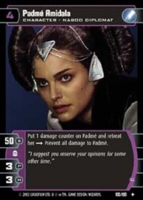 STAR WARS TCG ATTACK OF THE CLONES PADME AMIDALA (C) 100/180 FOIL NM ...