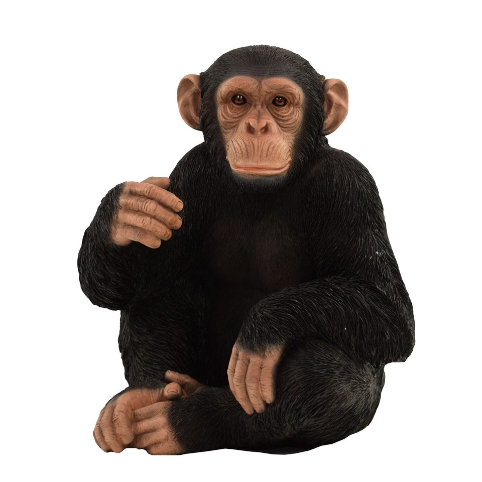 Life Size Sitting Monkey Resin Chimpanzee Garden Statue Home Backyard ...