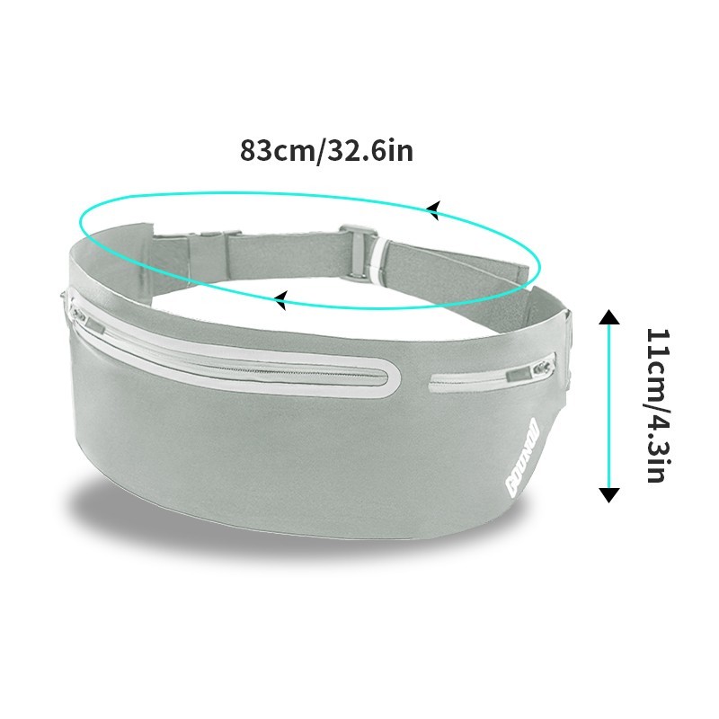 Waterproof Sport Runner Waist Bum Bag Running Jogging Belt Pouch Zip ...