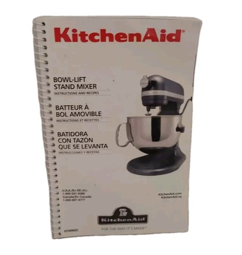 KitchenAid Bowl Lift Stand Mixer Instructions & Recipes Book | eBay