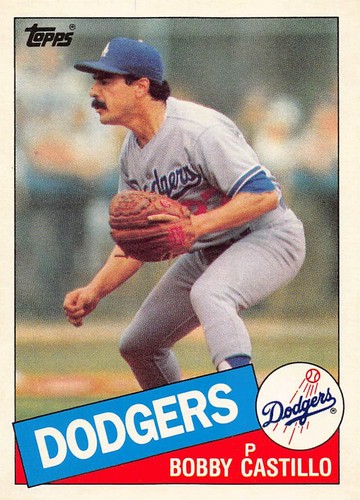 Bobby Castillo 1985 Topps Traded Baseball card #18T Los Angeles Dodgers ...