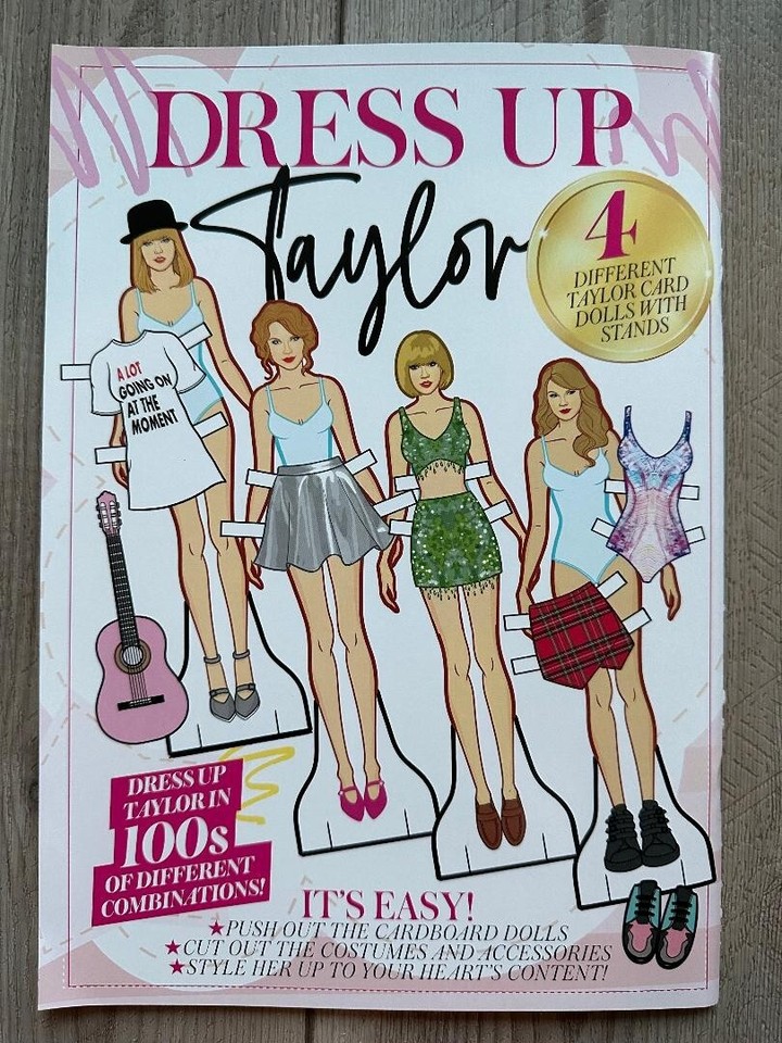 2024 TAYLOR SWIFT DRESS UP Special Edition 4 PUSH-OUT CARD DOLLS 50 ...