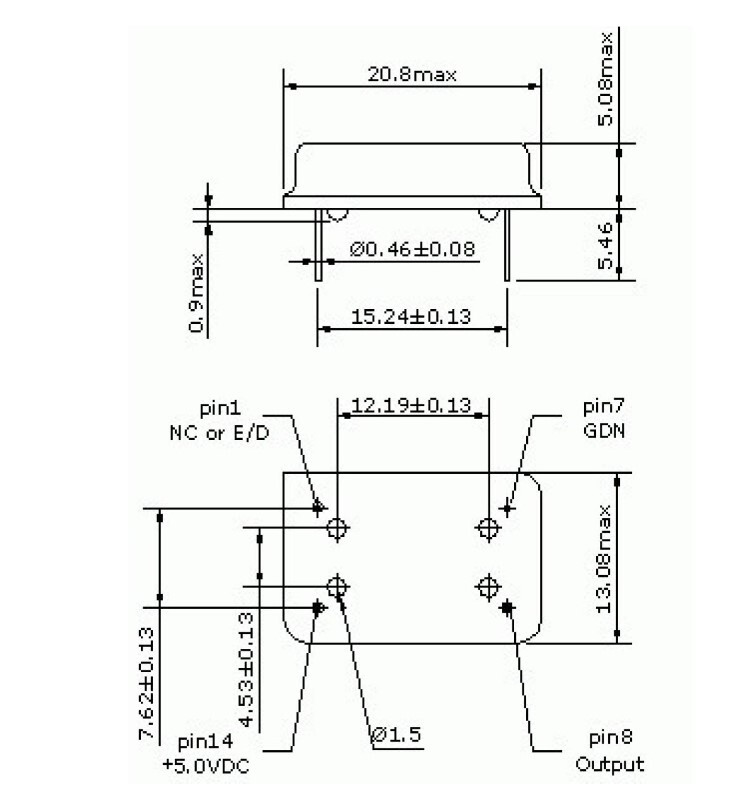 4 MHZ Full Can Footprint Dip14 3V3-5V Crystal Oscillator 2 PCS | eBay
