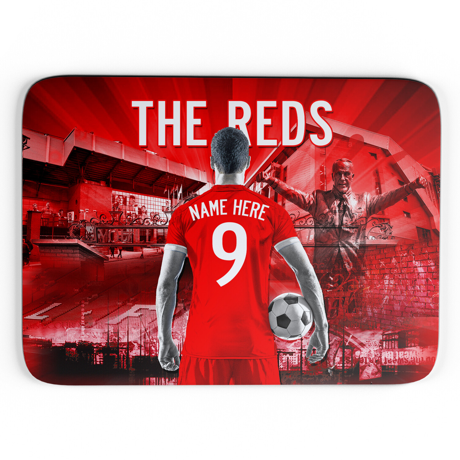 Personalised Liverpool Mouse Mat Retro Football Office Work Pad Mens ...