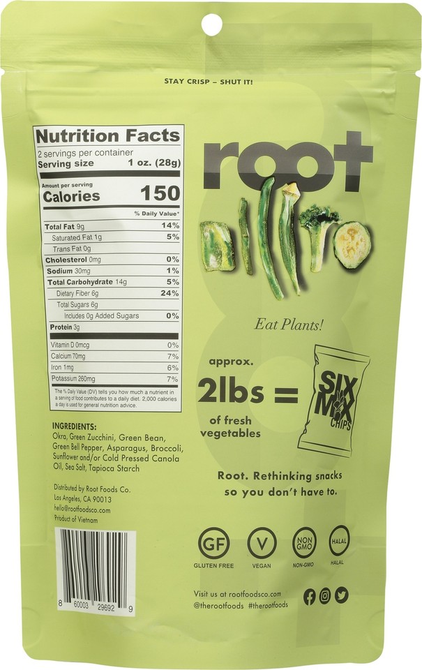 Root Foods Chips Six Mix Sea Salt | eBay